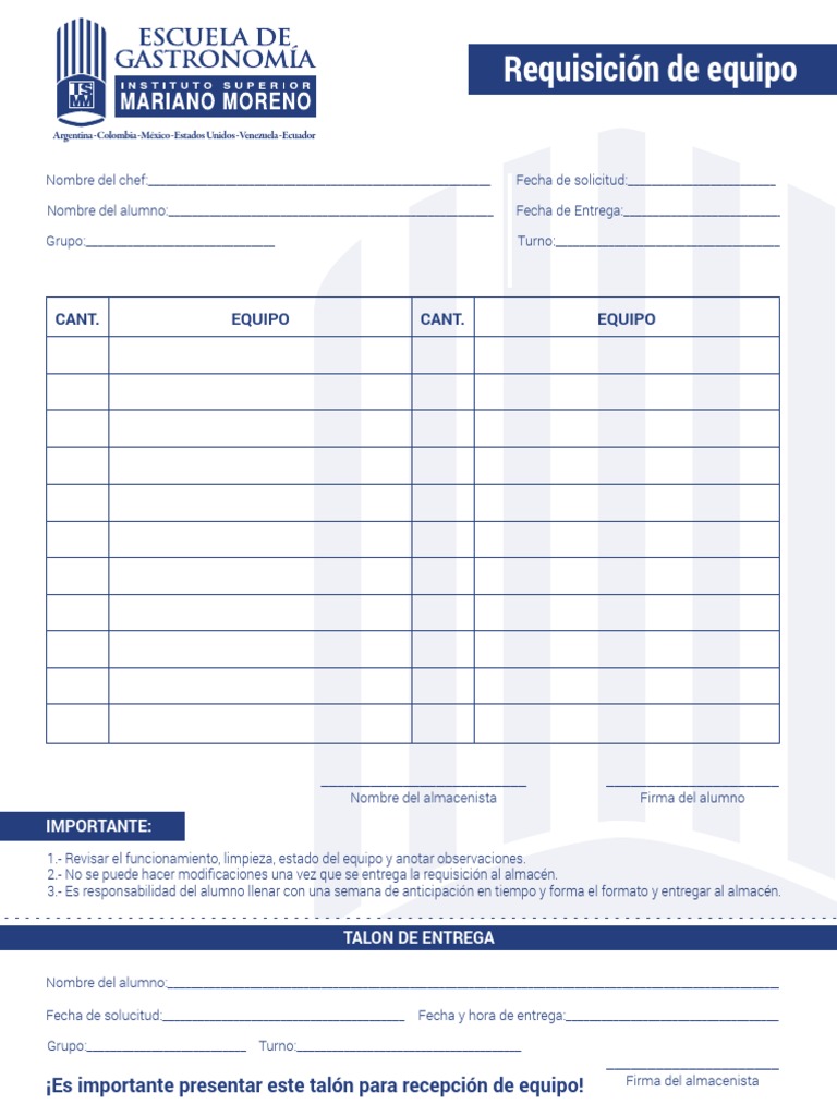 Formato Requisicion de Equipo | PDF