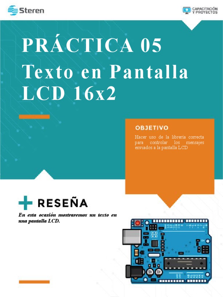Práctica - 5 Básico - Texto en Pantalla LCD 16x2 | PDF | Pantalla de ... Práctica - 5 Básico - Texto en Pantalla LCD 16x2 | PDF | Pantalla de ...
