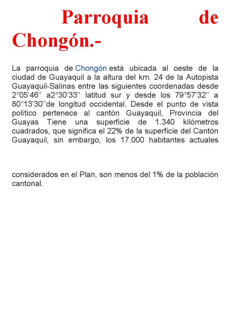 Parroquia de Chongón | PDF
