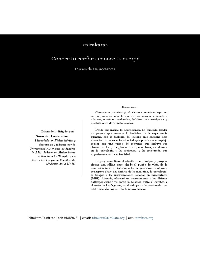Conoce Tu Cerebro, Conoce Tu Cuerpo | PDF | Las emociones | Mente