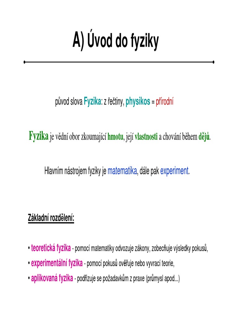 1A Uvod Do Fyziky | PDF