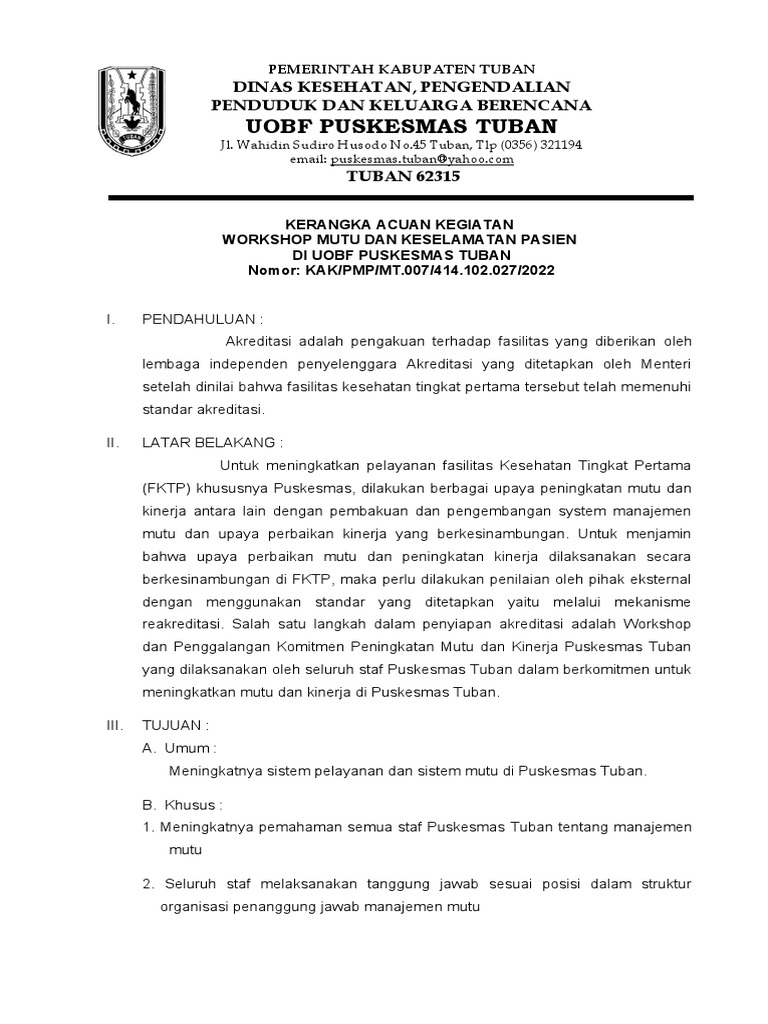 007 Kak Workshop Mutu 2022 | PDF