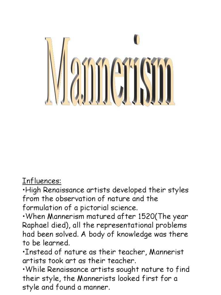 Mannerism | PDF