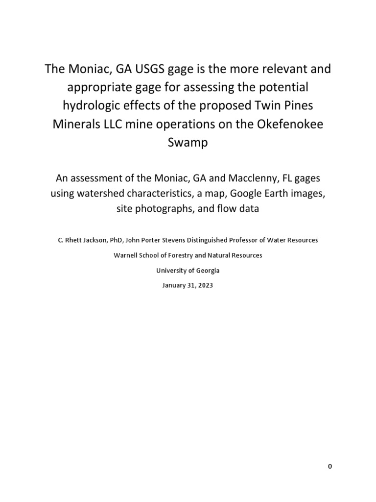 R. Jackson Analysis of River Gage Issue | PDF | River | Drainage Basin
