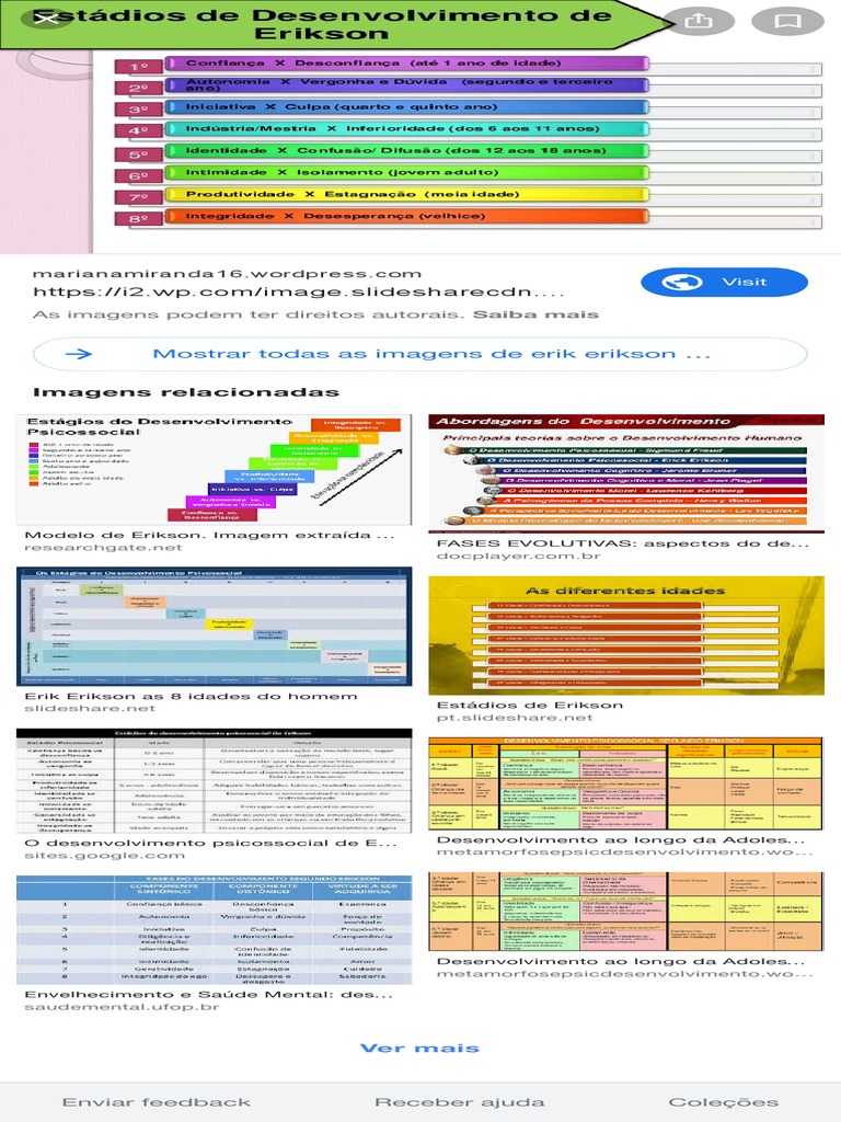 Erik Erikson Fases Do Desenvolvimento - Pesquisa Google | PDF ...