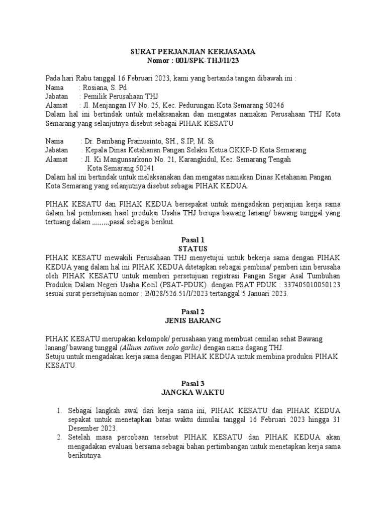 Contoh-Surat-MOU-Sekolah-1 | PDF