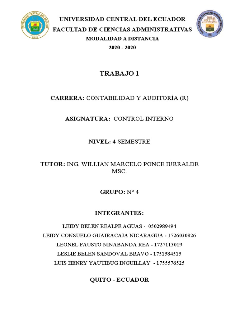 Análisis comparativo de los modelos de control interno COSO, COCO y ...