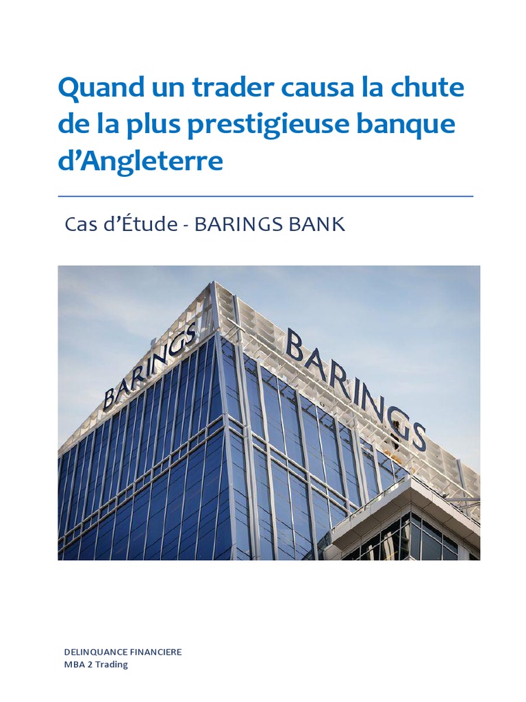 Chute de Barings Bank : le rogue trader | PDF | Option (Finance ...