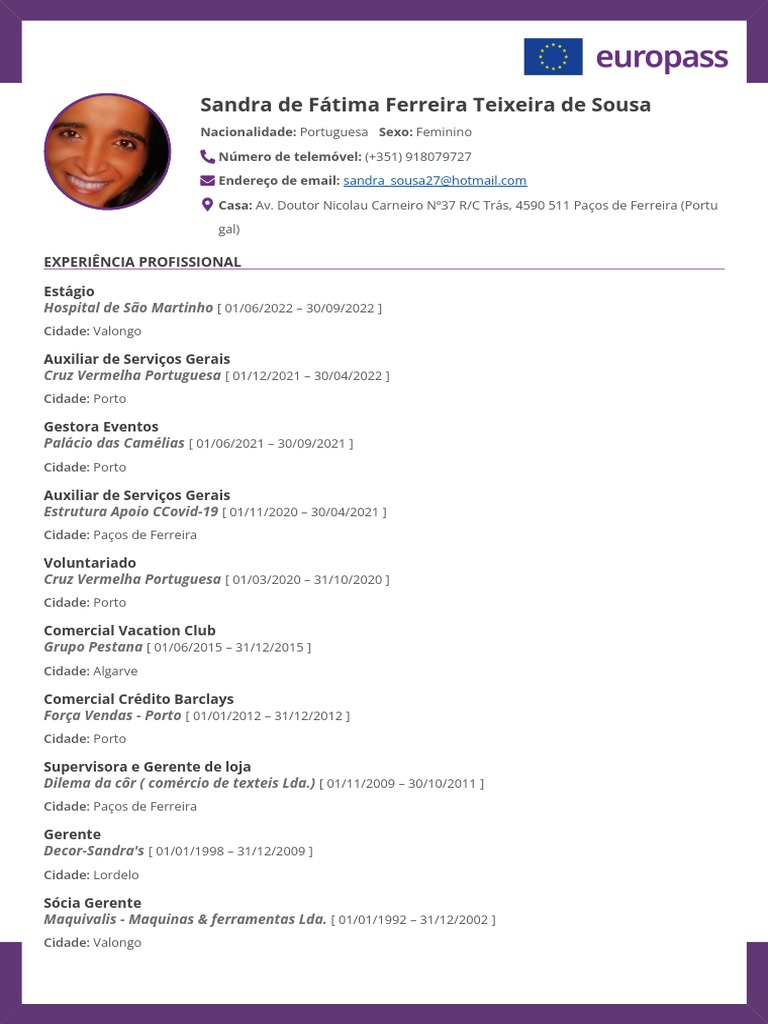 CV - Sandra Sousa 2 | PDF