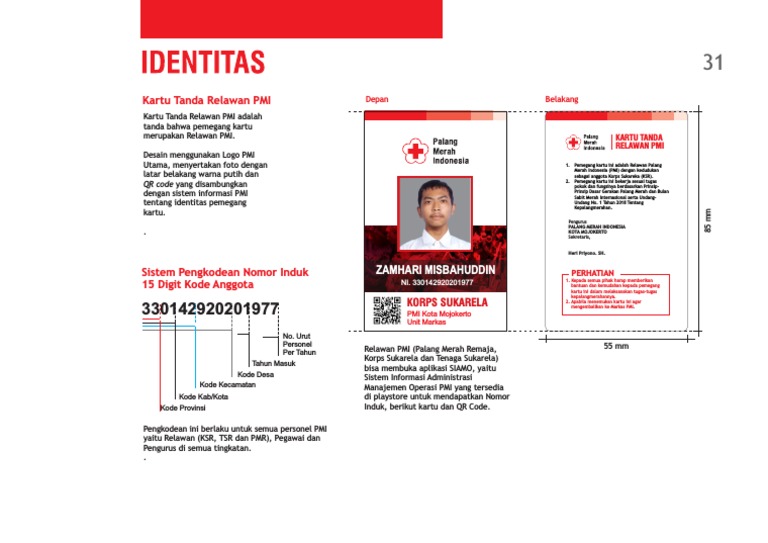 KARTU PENGENAL RELAWAN PMI | PDF