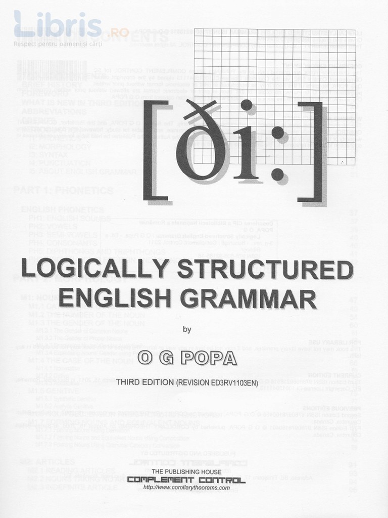 Logically Structured English Grammar - O.G. Popa | PDF | Adverb | Semiotics