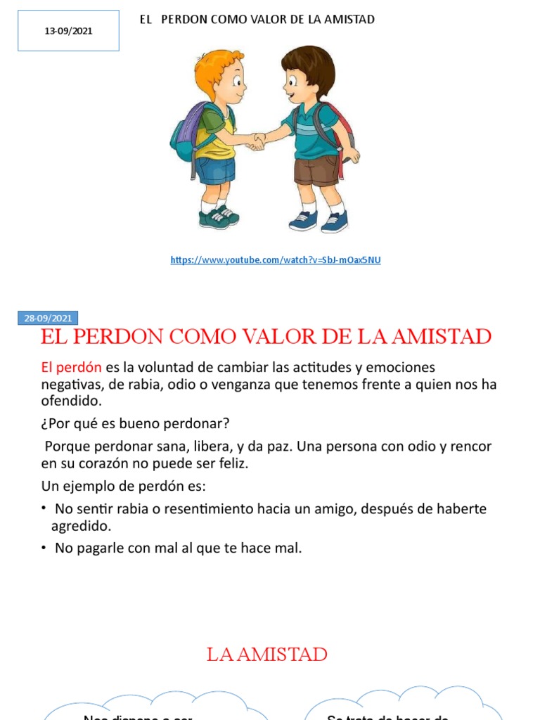 2 El Perdon Como Valor De La Amistad Pdf