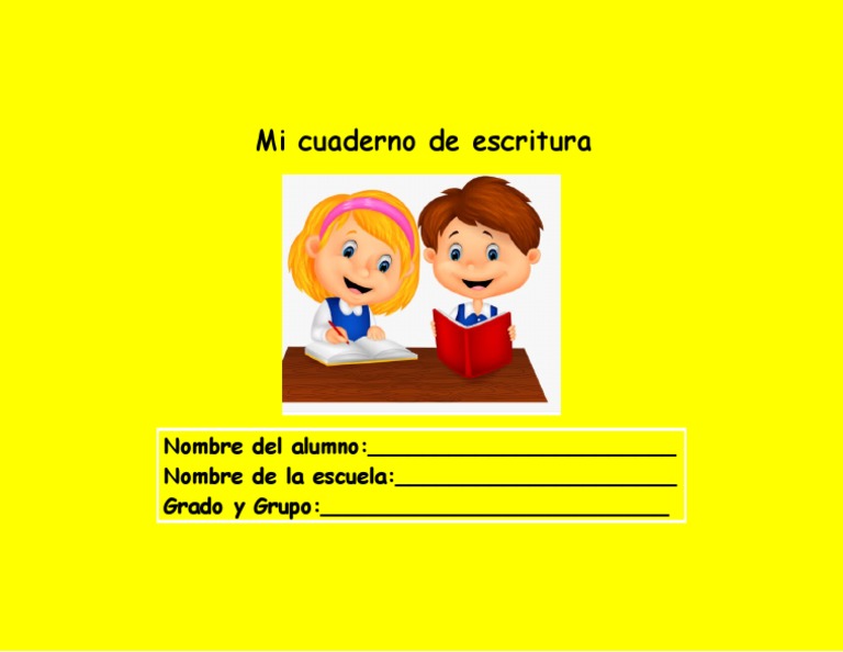 1° A Portada Cuaderno de Escritura | PDF