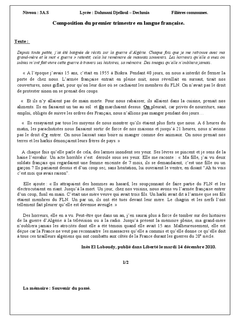 3as Historique | PDF | Algérie