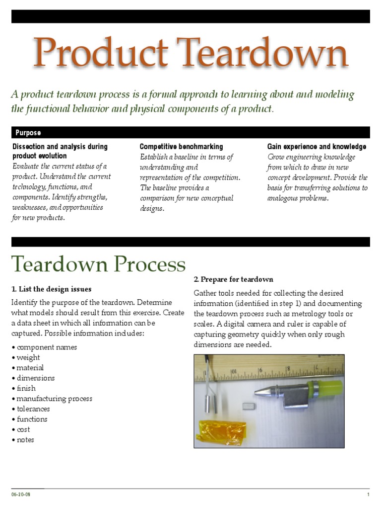 Product Teardown | Download Free PDF | Conceptual Model | Information