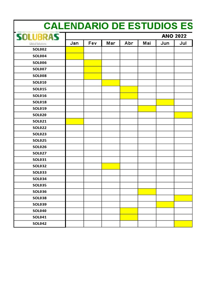 Cronograma de Estudos Estatísticos MSA | PDF