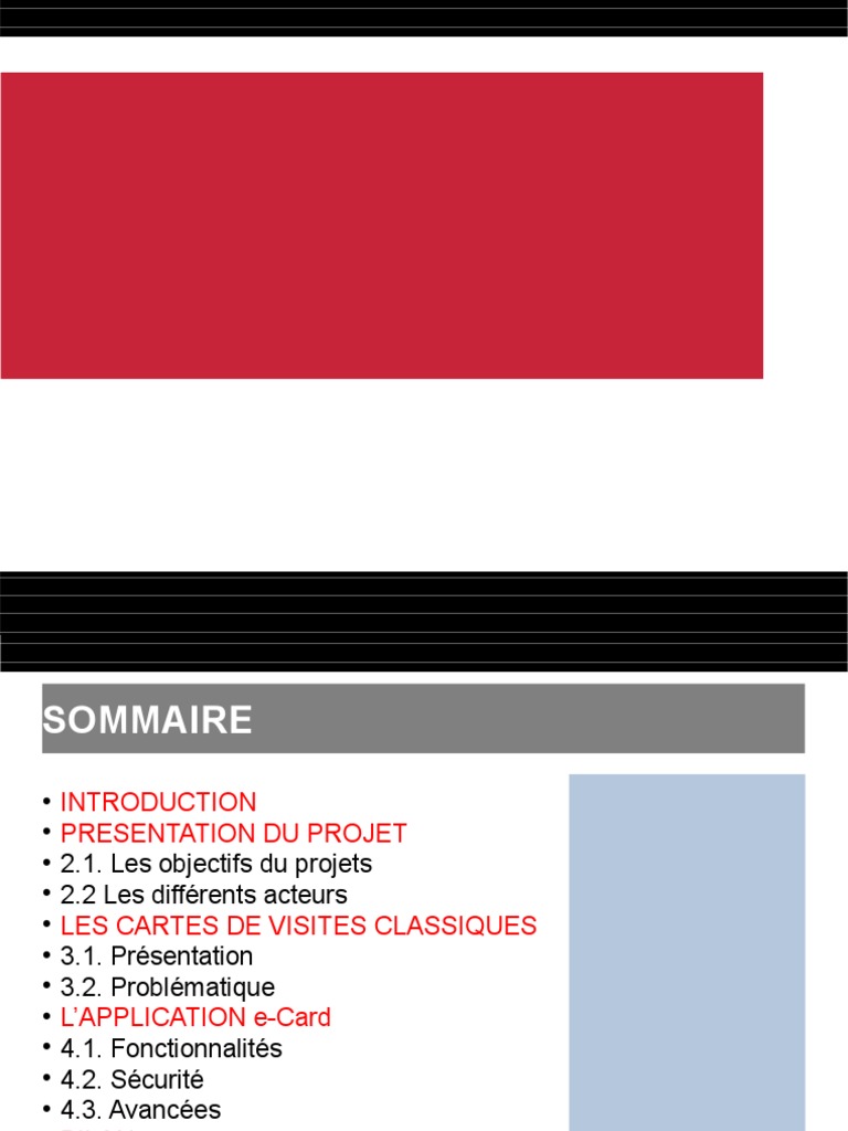 Présentation Projet E-Card | PDF | Informatique | Logiciel