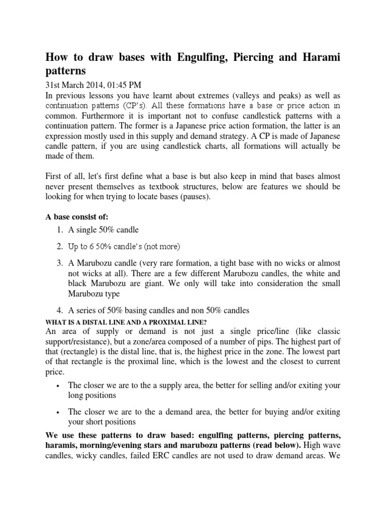Drawing Bases with Candlestick Patterns | PDF | Financial Markets