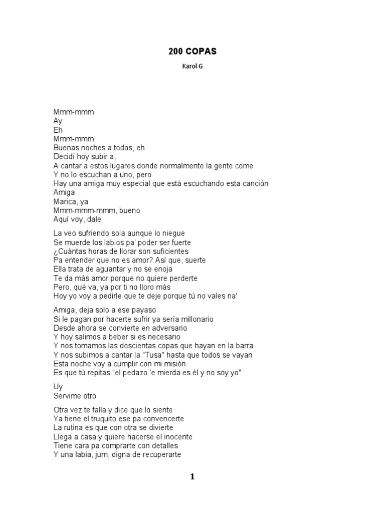 200 Copas | Descargar gratis PDF | Amor