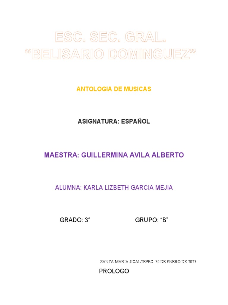 Antología Musical: Emociones y Géneros | PDF