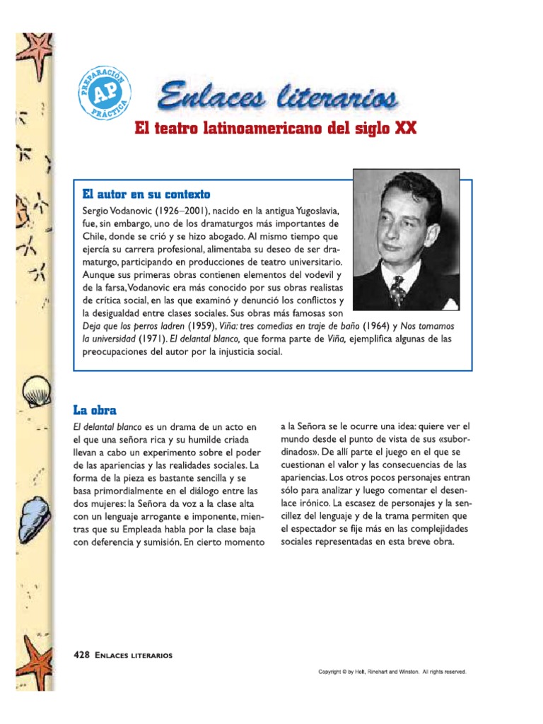 Lectura El delantal blanco obra a color | PDF