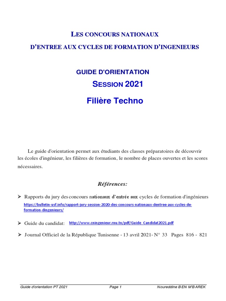 Guide D'orientation 2021-PT | PDF | Informatique | Sciences physiques