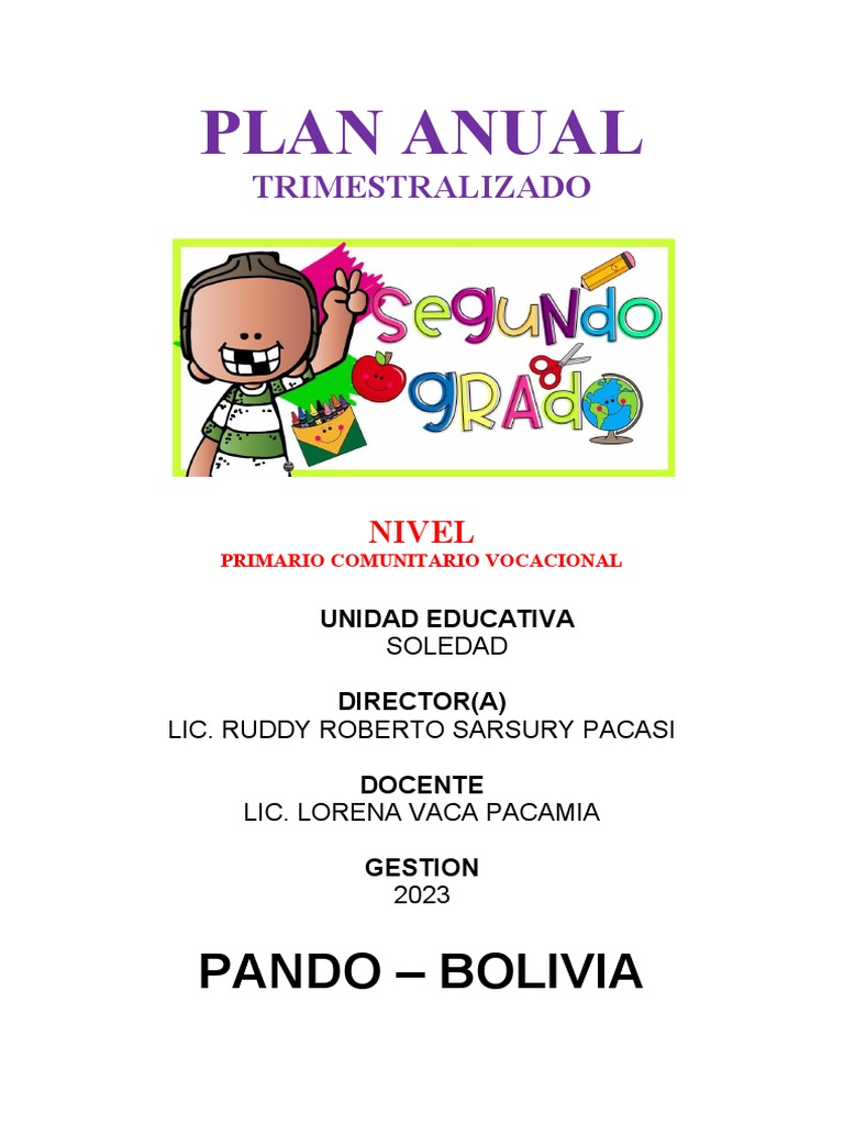 Pat Segundo Primaria Lorena Vaca | PDF | Pinturas | Dibujo