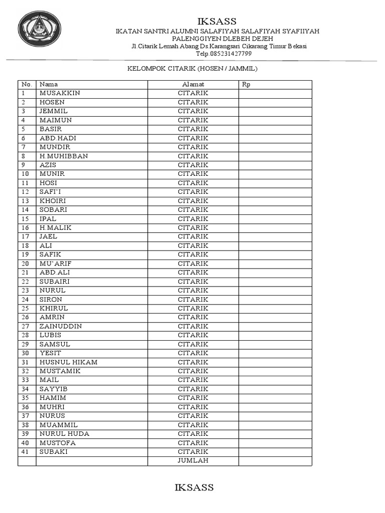 Undangan Iksass | PDF