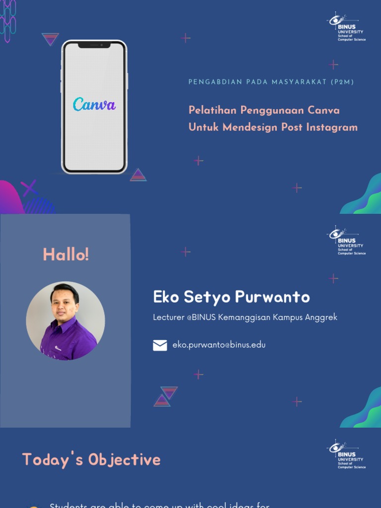 P2M - Pelatihan Penggunaan Canva Untuk Mendesign Post Instagram | PDF | Mobile App | Facebook