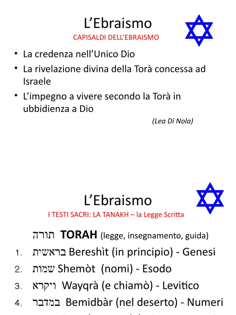 L'Ebraismo Testi Sacri, Halakha e Haggada | PDF