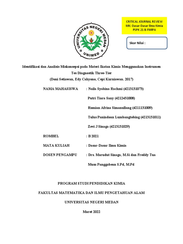 CJR Dasar Kimia - Kelompok 5 | PDF