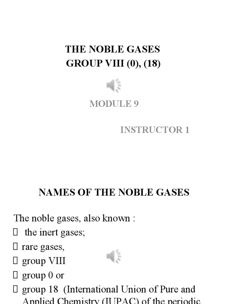 Noble Gases | PDF | Argon | Chemistry