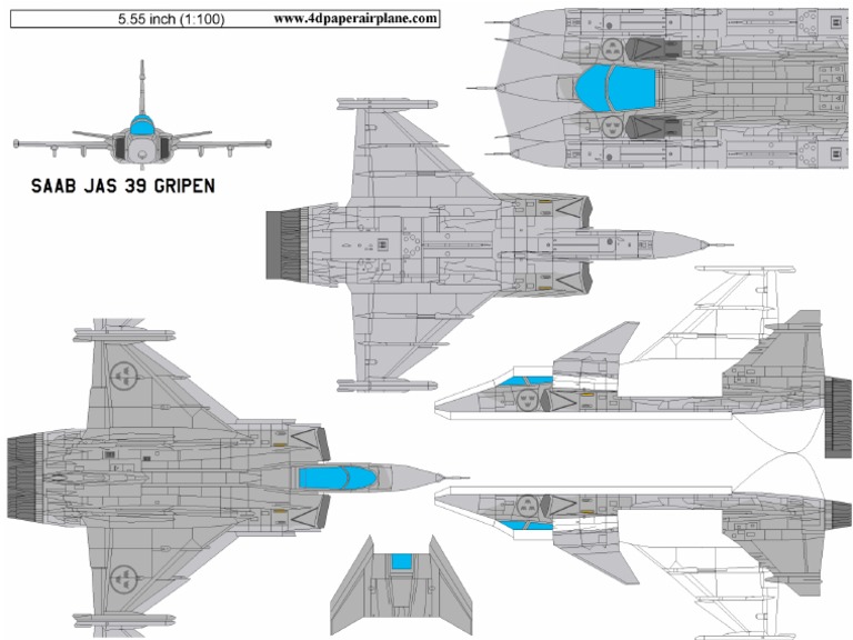 Jas39 Gripen Papercraft | PDF