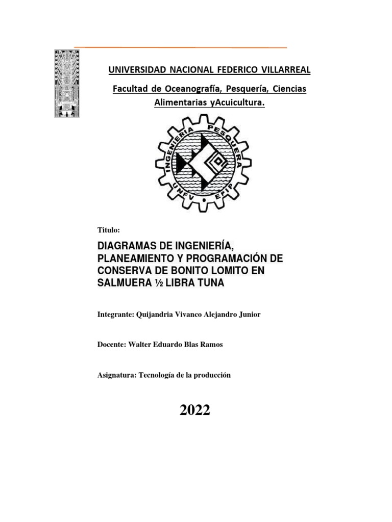 Conserva de Bonito - Quijandria Vivanco Alejandro | PDF | Agua