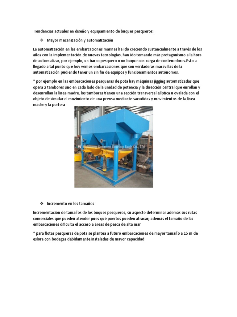 Tendencias Actuales en Diseño y Equipamiento de Buques Pesqueros | PDF | Buques | Automatización