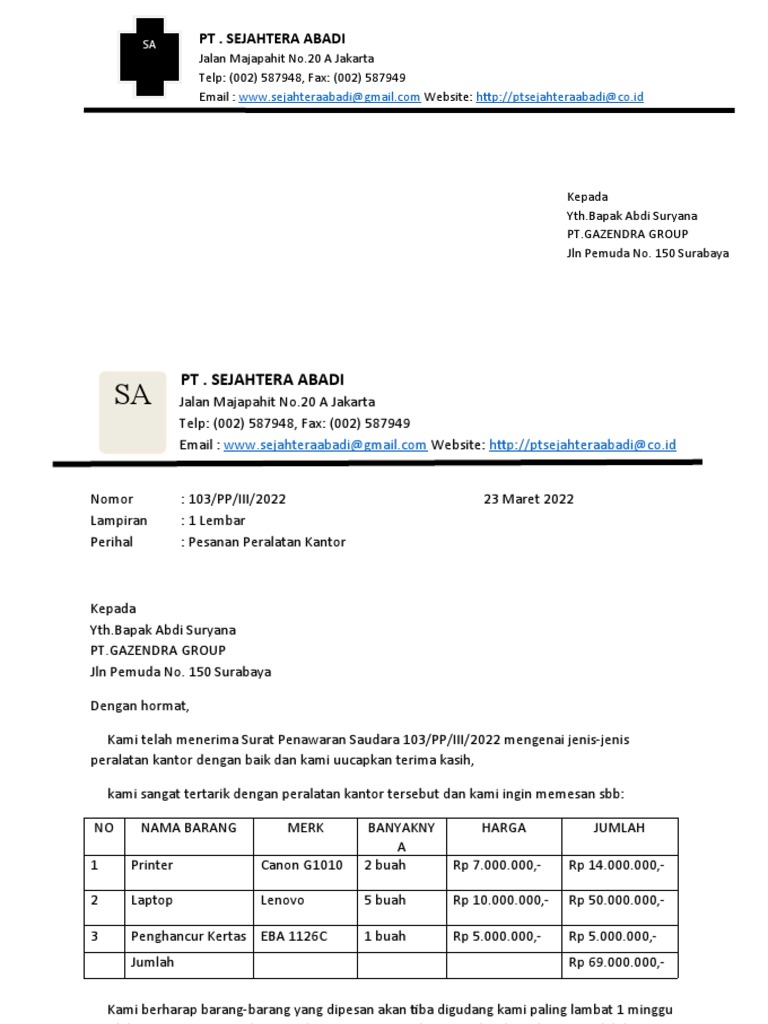 PT - Sejahtera - Abadi Lisa | PDF
