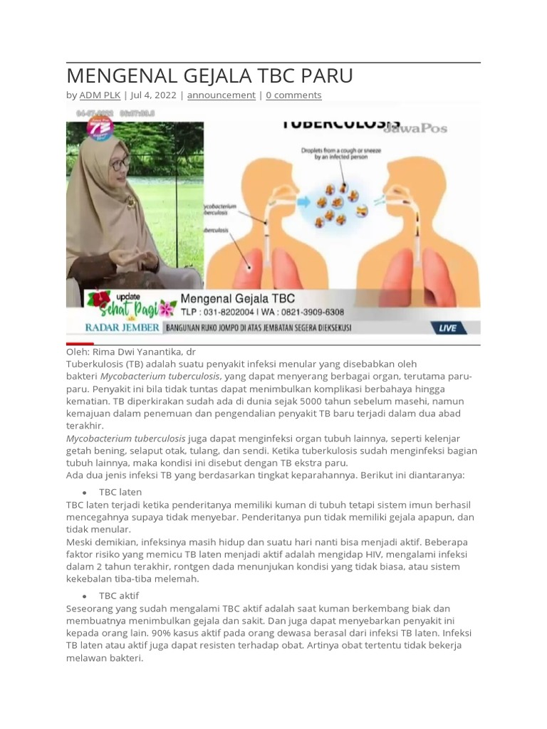 Mengenal Gejala TBC Paru | PDF
