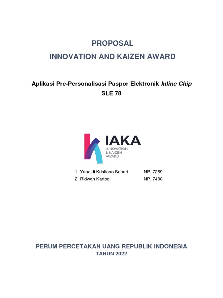 Proposal Kaizen Aplikasi Preperso Inline | PDF | Bisnis