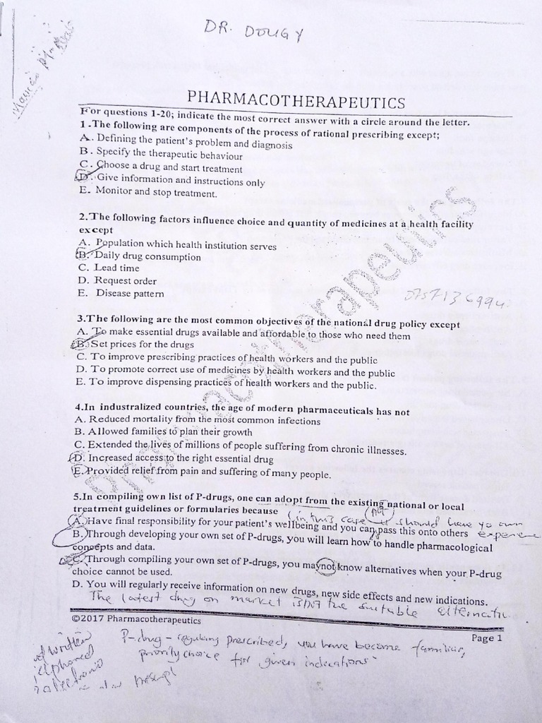 Pharmacotherapeutics Paper | PDF