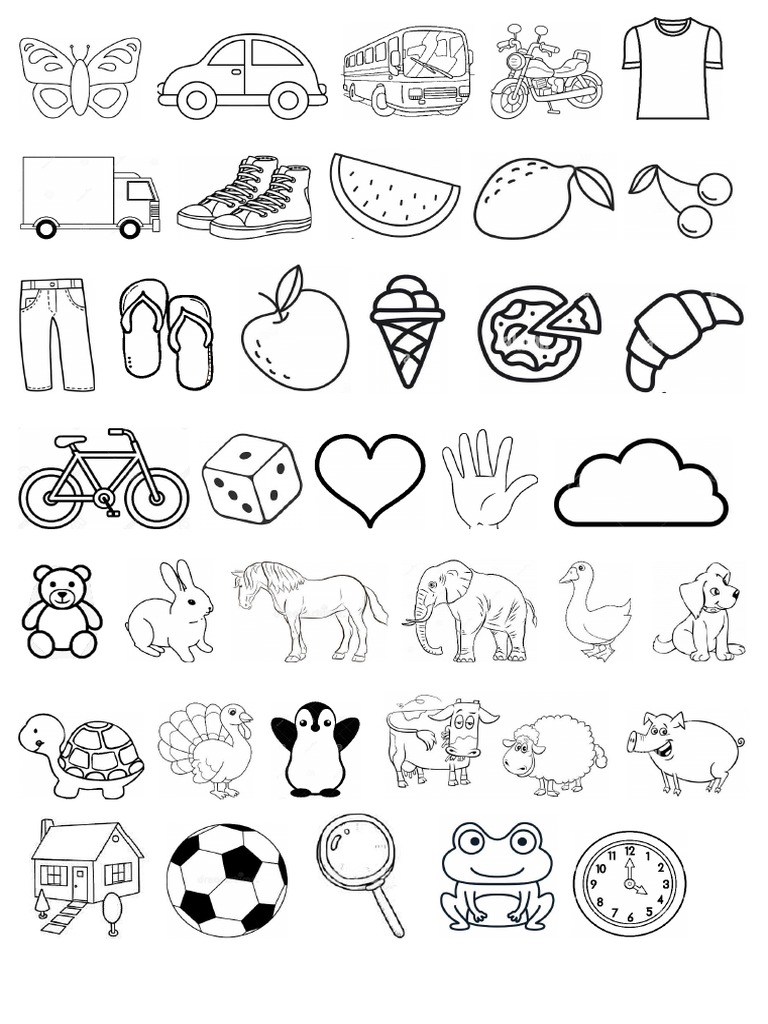 Dibujos para Imprimir Byn | PDF