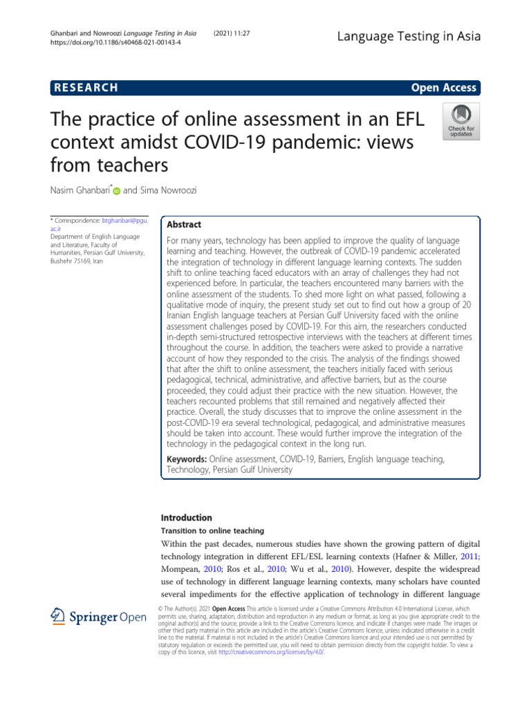 1 - The Practice of Online Assessment | PDF | Educational Assessment ...
