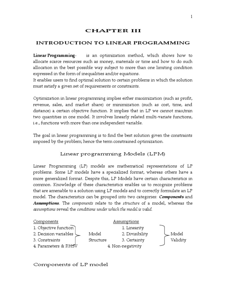 Ch 3 Pdf Mathematical Optimization Linear Programming 6559