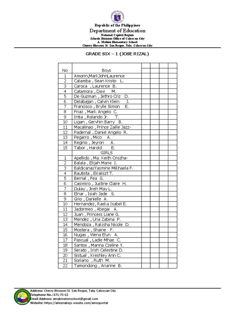 Score Sheet 1 To 6 | PDF | Philippines
