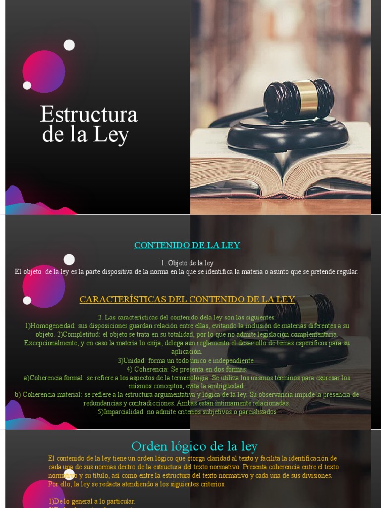 Estructura de La Ley | PDF | Ley procesal | Justicia Estructura de La Ley | PDF | Ley procesal | Justicia