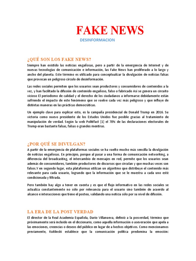 Impacto y Detección de Fake News | PDF | Comunicación