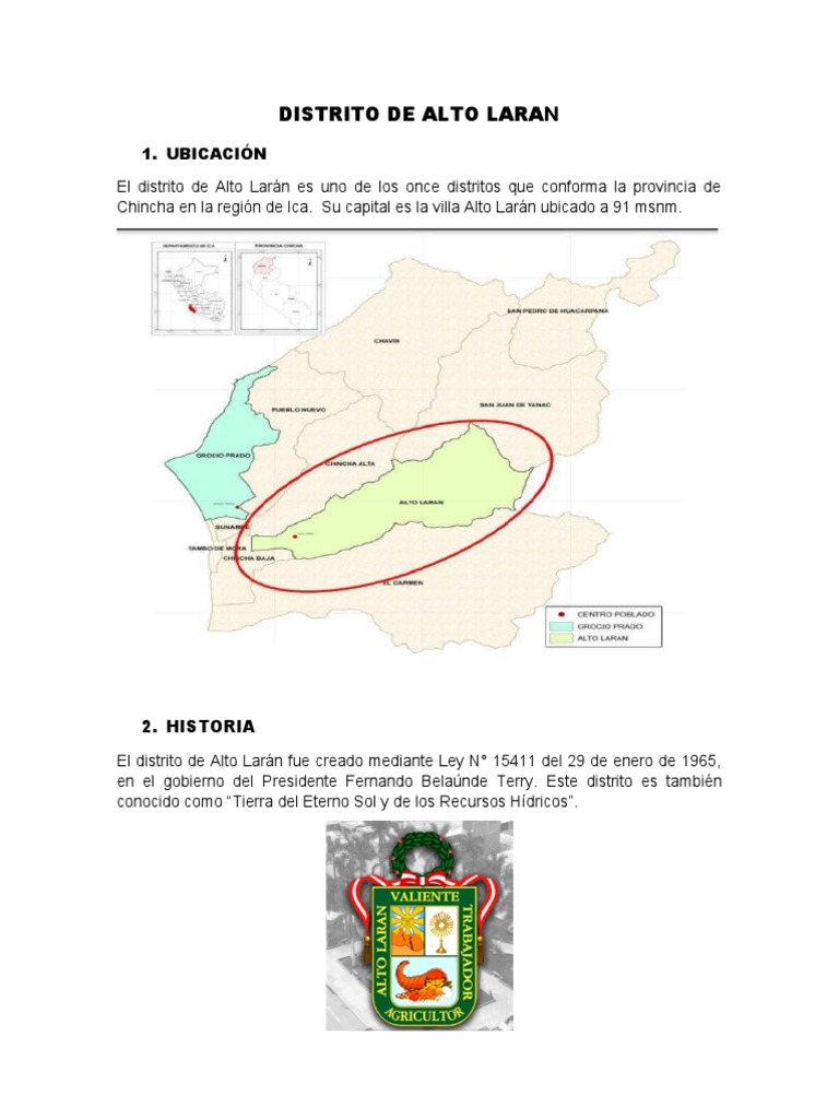 DISTRITO DE ALTO LARAN | PDF