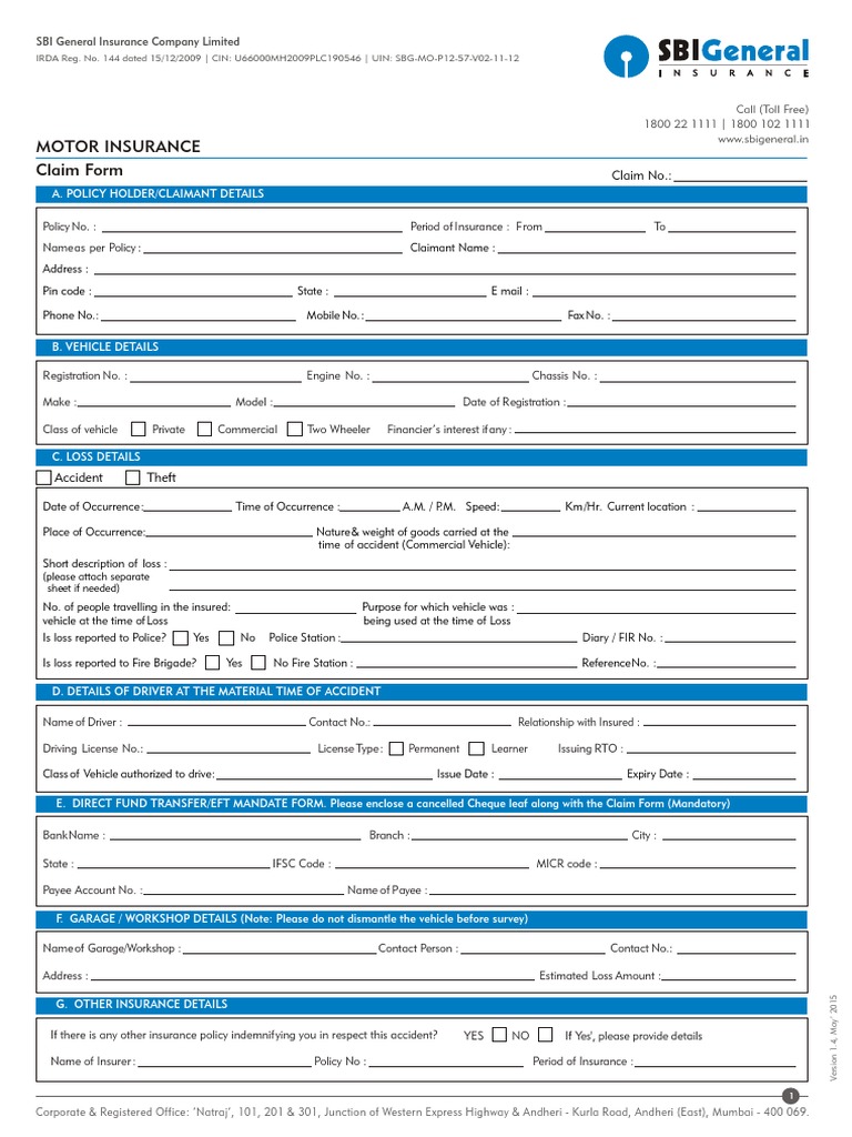 Claim Form | PDF | Insurance | Driver's License