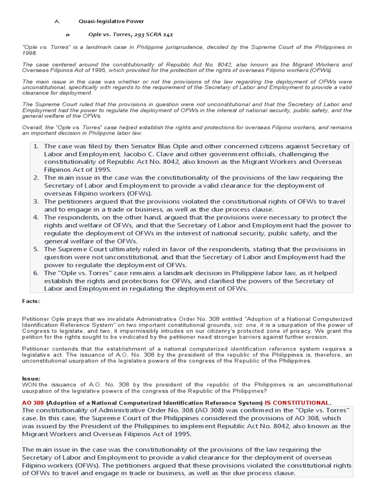 A. Quasi-Legislative Power | PDF | Rulemaking | United States Congress