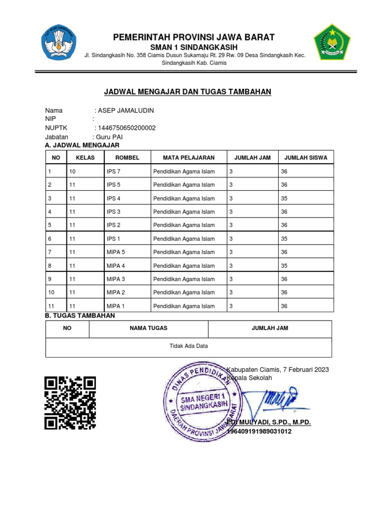 Jadwal-Asep Jamaludin Fix | PDF