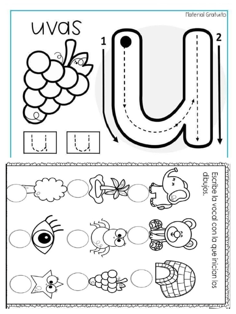 Las Vocales Hojas de Trabajo | PDF